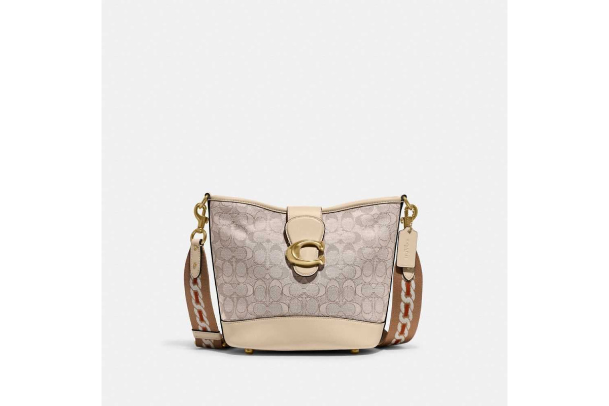Купить Coach Tali Bucket Bag In Signature - B4/Stone Ivory в ...