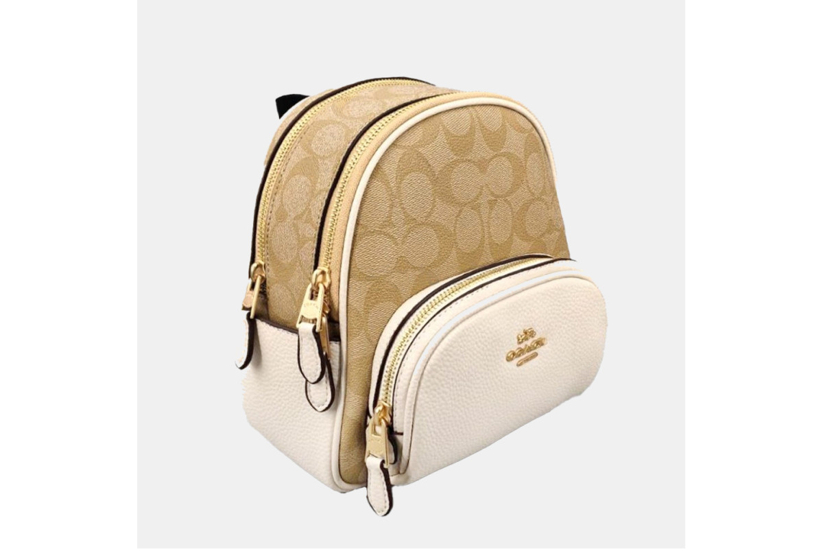 Купить Coach Mini Court Backpack In Signature Canvas - Light Khaki ...