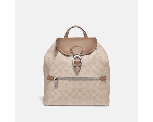 Купить Coach Evie Backpack In Signature Canvas - Tan в официальном магазине