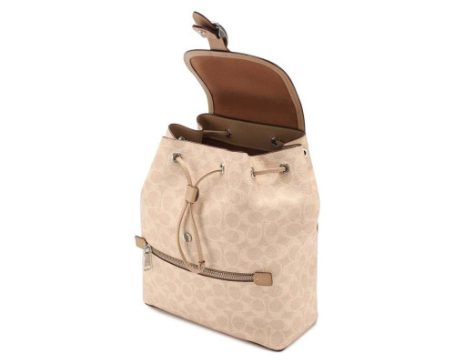 Купить Coach Evie Backpack In Signature Canvas - Tan в официальном магазине